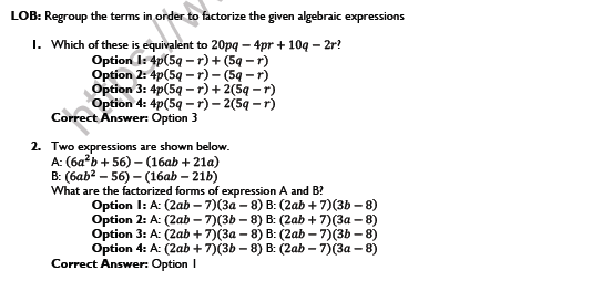 CBSE Class 8 Maths Factorisation Worksheet Set C CBSE Class 8 Maths Factorisation Worksheet Set C